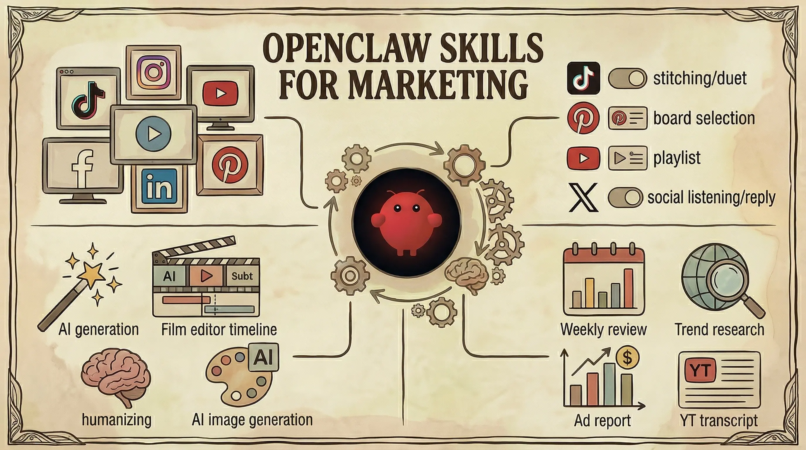 15 Best OpenClaw Skills for Social Media Marketing in 2026 | Genviral